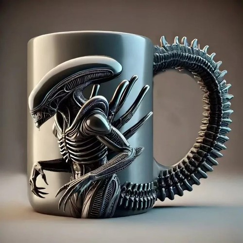 Xenomorph Coffee Tea Mug 3D Printing Drinkware Mug Alien Souvenir for ...