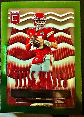 2023 Panini Donruss Elite Football Patrick Mahomes II Title Waves Green ...