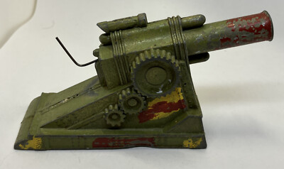 💥 Vintage Barclay Manoil WW1 Hollow Cast Toy Cannon Metal Camo Cannon ...