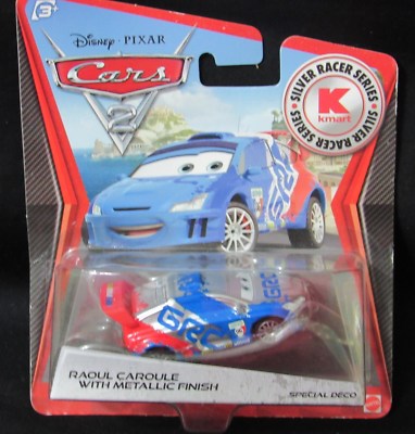 Disney Cars 2 RAOUL CAROULE Silver Racer Series Metallic Finish | eBay
