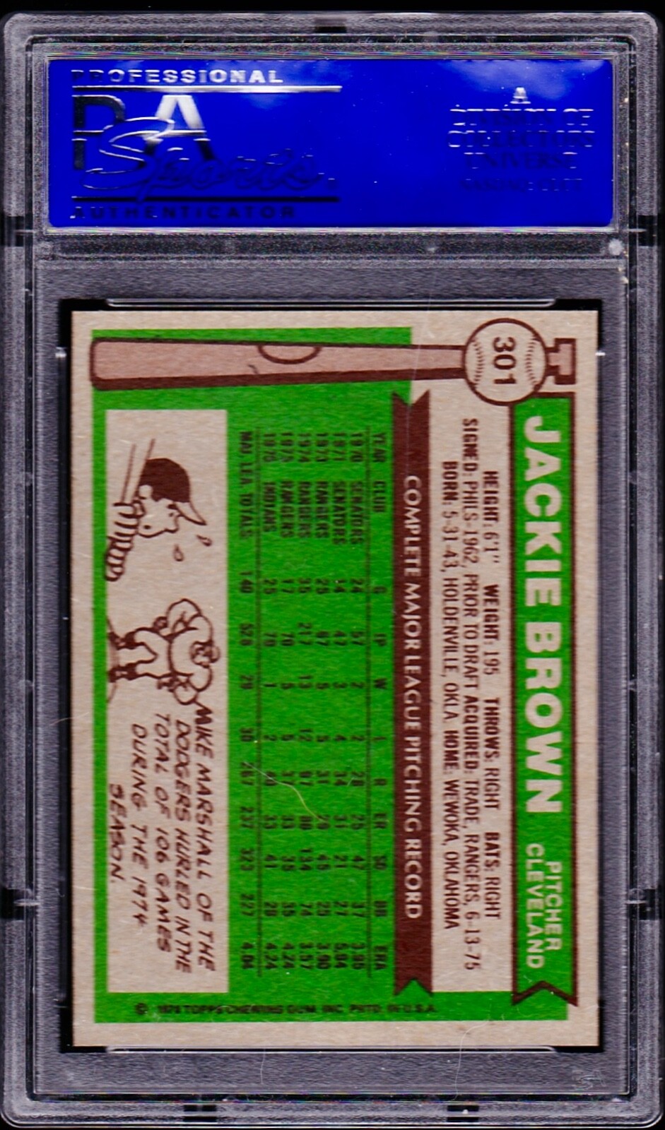 1976 Topps - #301 Jackie Brown for sale online | eBay