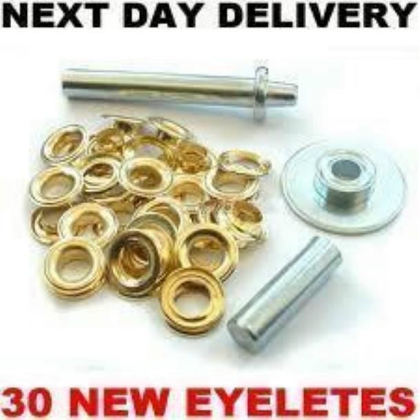 NEW EYELET TENT REPAIR KIT GROUND SHEET EYELETS RINGS WITH TOOL AND ...