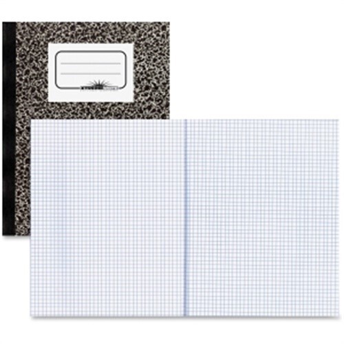 National Composition Notebook, 5 sq/in Quadrille Rule, Black Marble ...