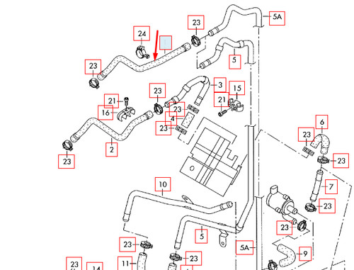 NEW AUDI Q7 4L RETURN COOLANT PIPE HOSE 7L6819196B 2015OEM NO DUTY TO ...