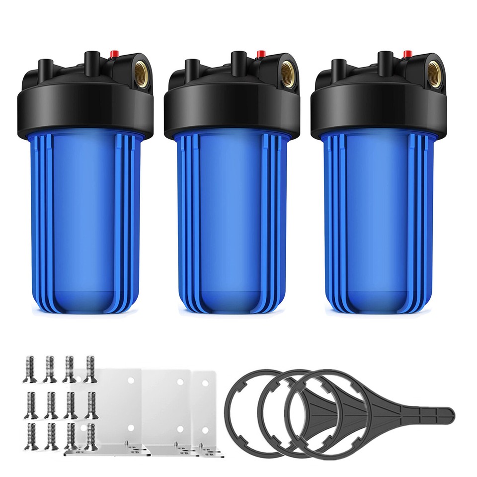 10 Inch Big Blue 10" x 4.5" Whole House Water Filter Housing Filtration ...