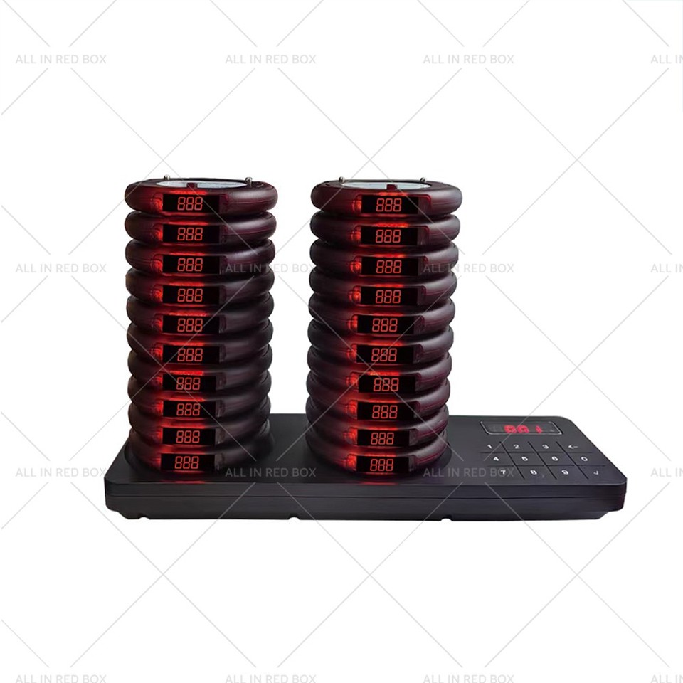Wireless Restaurant Pager System Suitable for Food Truck 20 Buzzers ...