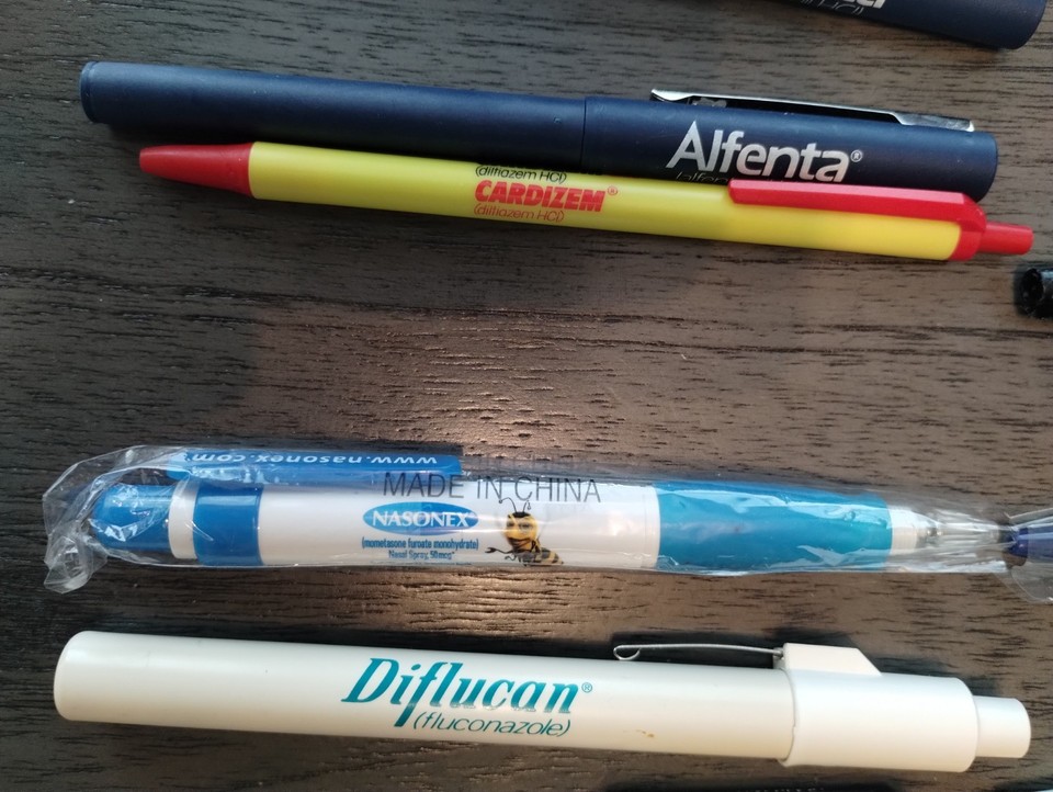 Lot 20 Pharmaceutical Pens - Ambien, Nasonex, Avinza, Pepcid, Combivent ...