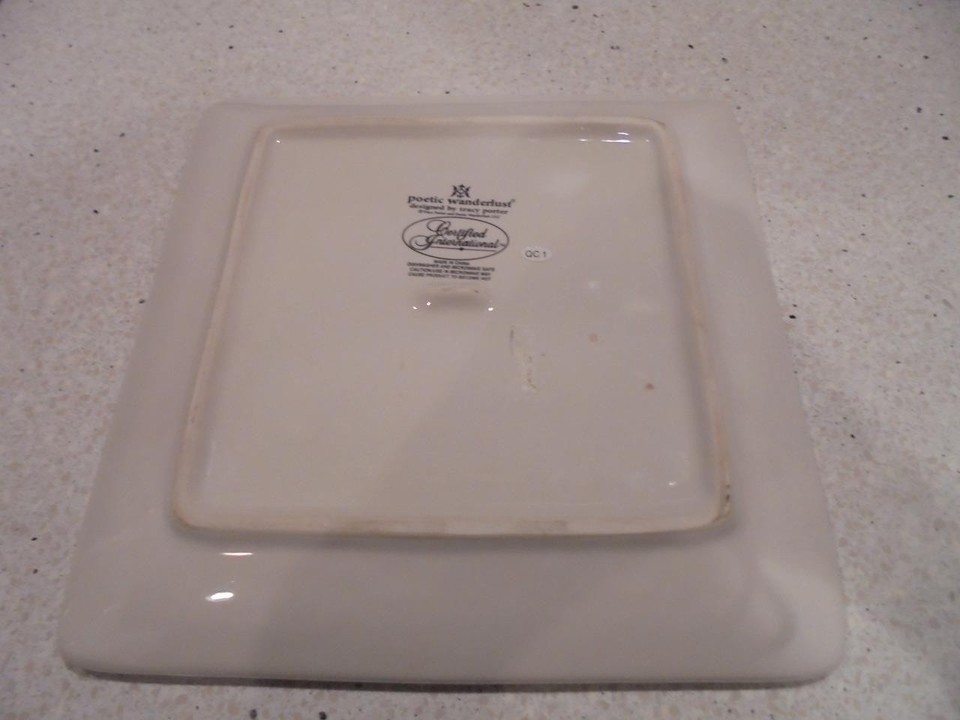 Certified International Nancy Porter Poetic Wanderlust square dessert ...