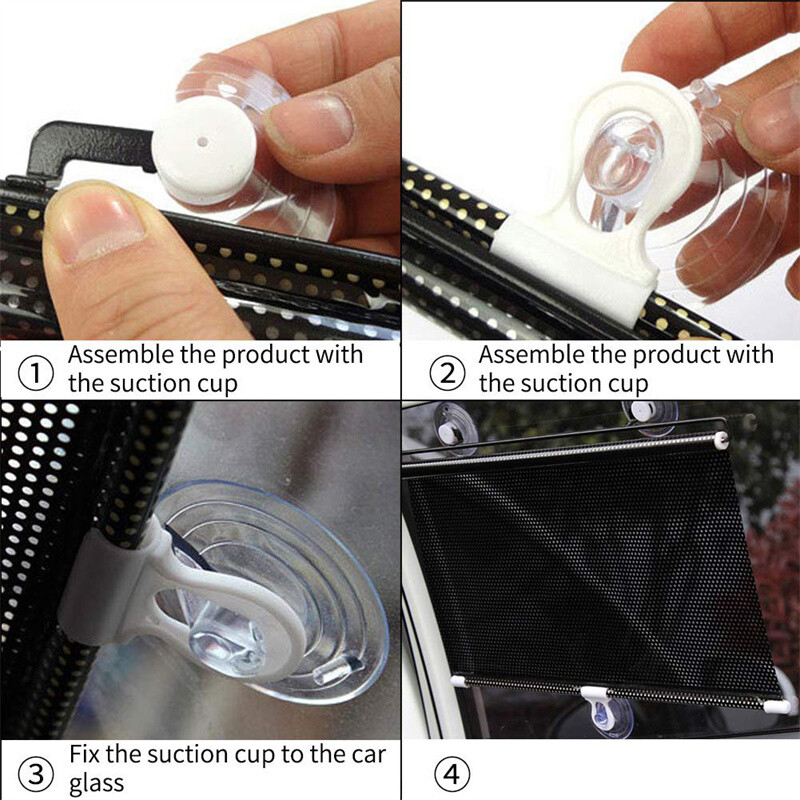 40*60cm Car Retractable Sunshade Auto Side Window Roller Visor Sun ...