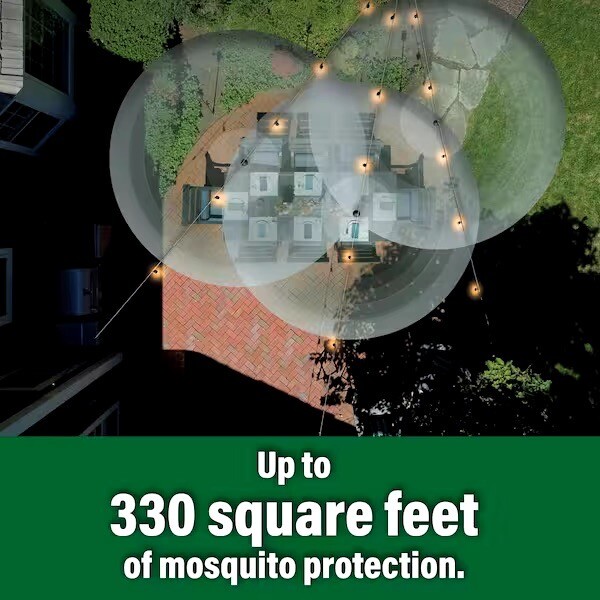 TIKI 36 ft. BiteFighter Outdoor LED String Lights W Proven Mosquito ...