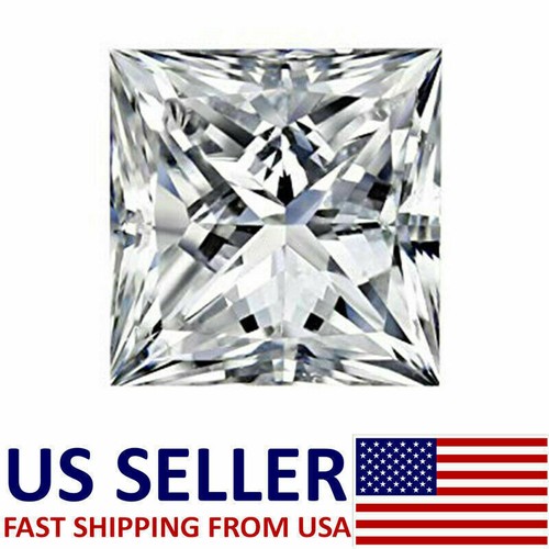 0.08CT to 6CT princess cut square shape real D color FL moissanite ...