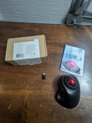 Kensington orbit fusion wireless trackball computer mouse NEW Open Box ...