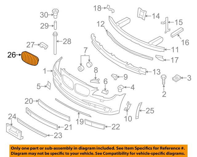 Genuine BMW OEM 51117295298 Grille Front Right for sale online | eBay