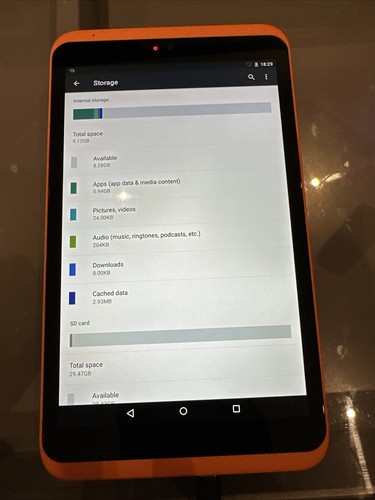 Tesco HUDL 2 16Gb Android Tablet HTFA4B Fully Working Orange 32gb Sd ...