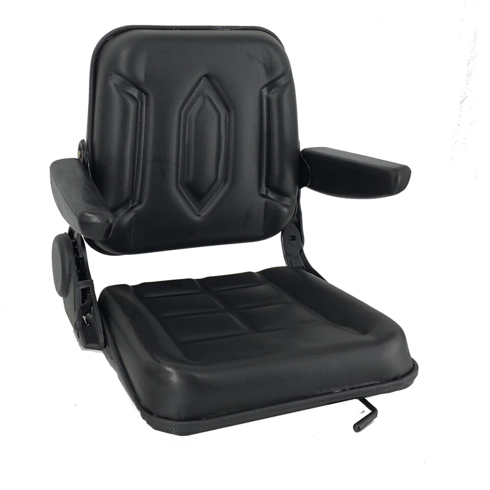 High Back Lawn Mower Seat w/ Armrests Black Exmark, Ferris, Grasshopper ...