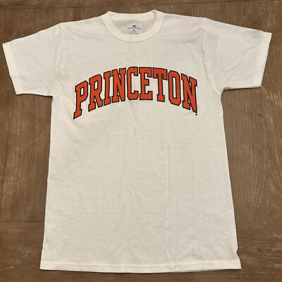 Princeton Shirt Size Small White Graphic Crew Neck Short Sleeve Spell ...
