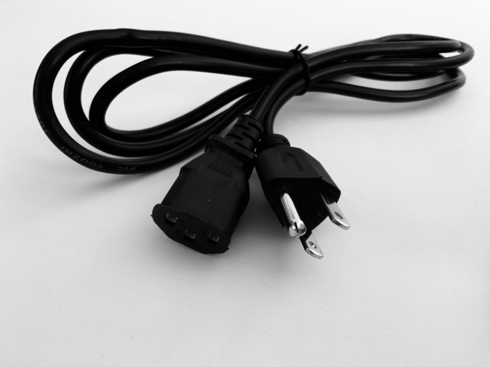 3PC 3-Prong Trapezoid Computer Power Cord Universal PC Cable Standard ...