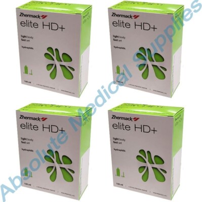 *4-Packs* Zhermack Elite HD+ Fast Set Light Body 100mL Hydrophilic ...