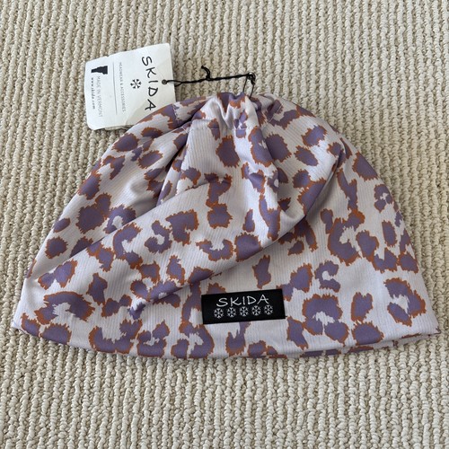 NWT Skida Alpine Hat Animal Print Fleece Lined White Pink One Size Cap ...