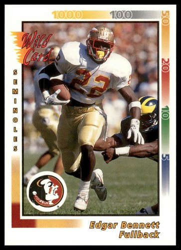 1991 Wild Card Draft - Redemption Prizes Edgar Bennett #P-1 (RC) for ...
