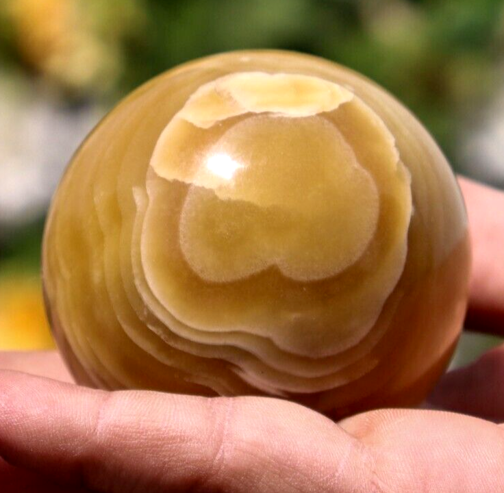 65MM Banded Calcite Ball Mexican Calcite Sphere Crystal Healing Energy ...