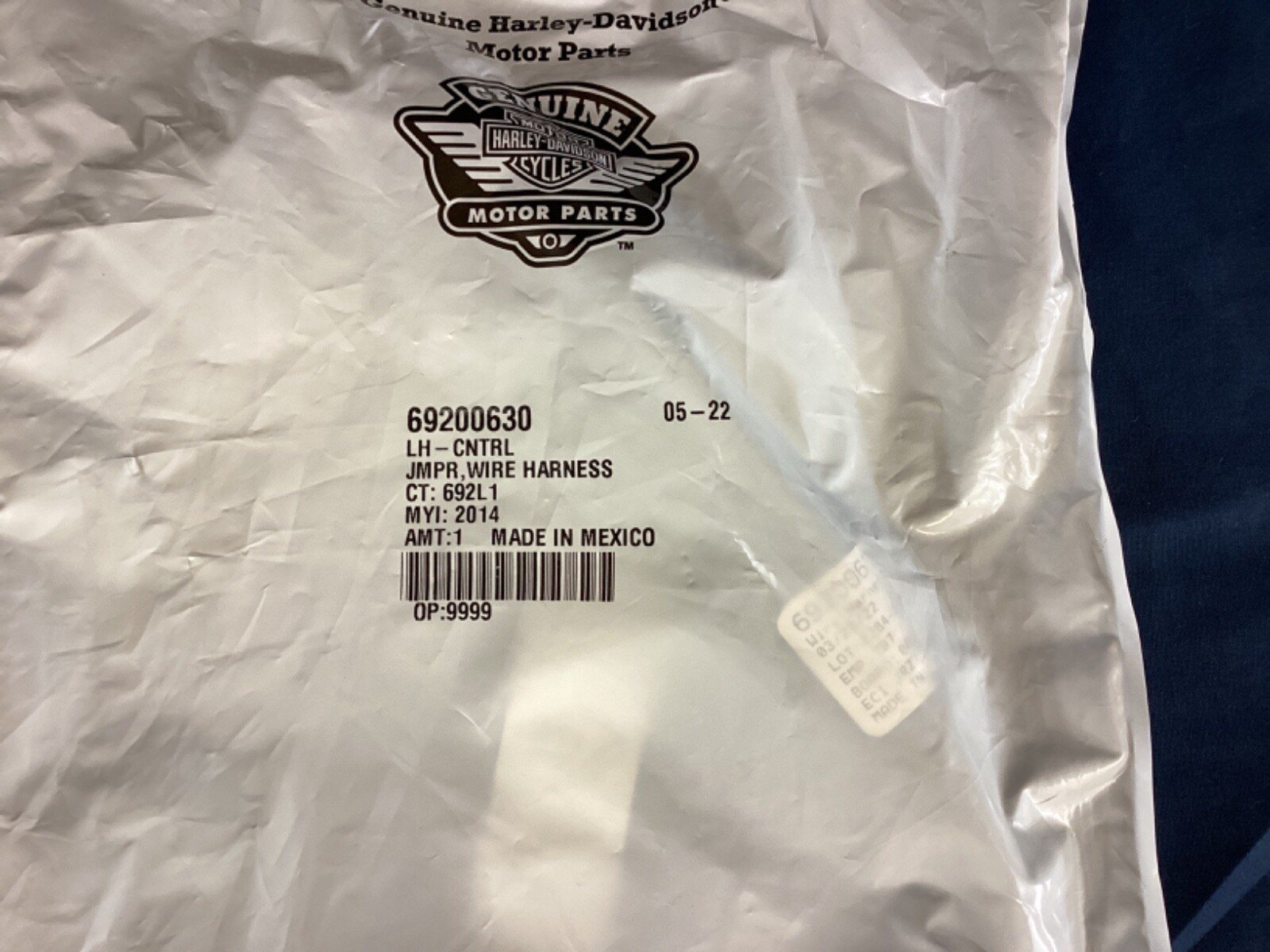 NEW unopened OEM Harley Davidson LH, CNTRL Jumper Wire Harness ...