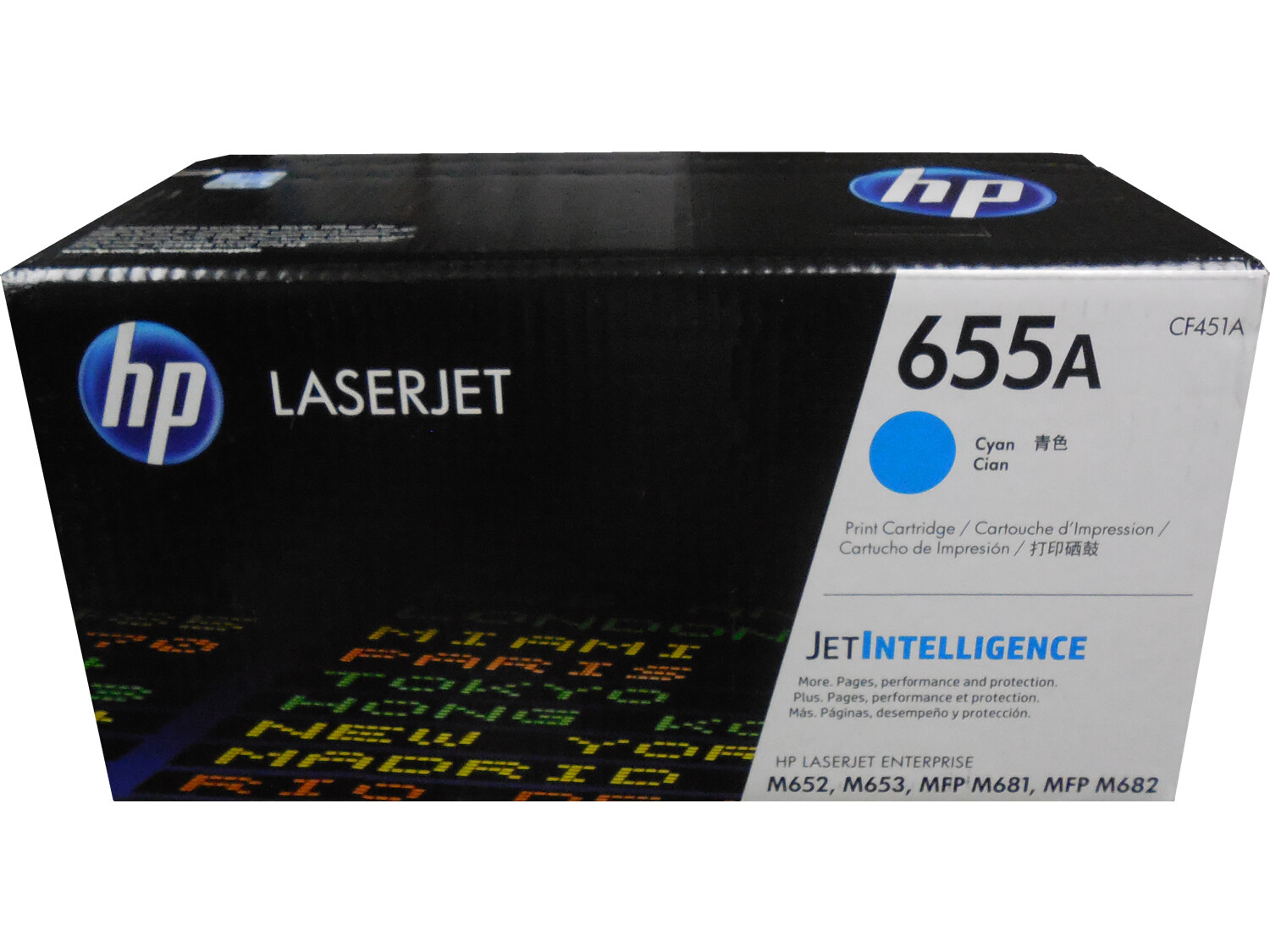 HP CF451A (655A) Cyan Toner Cartridge Genuine OEM Original 889894325426 ...