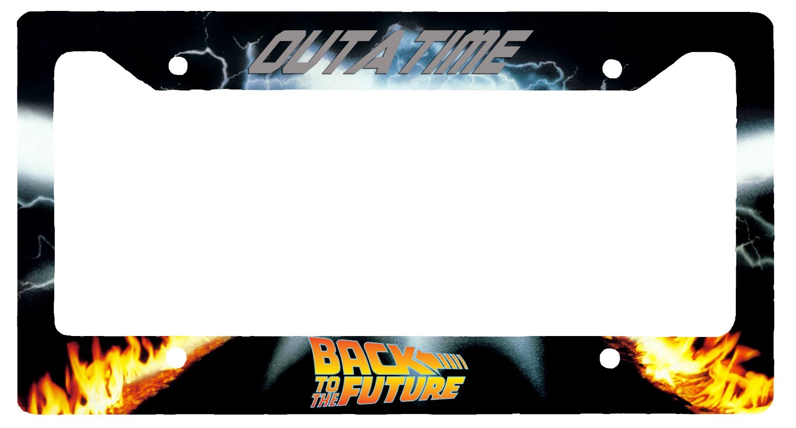 L@@K! Back to the Future License Plate Auto Tag Frame - OUTTA TIME ...