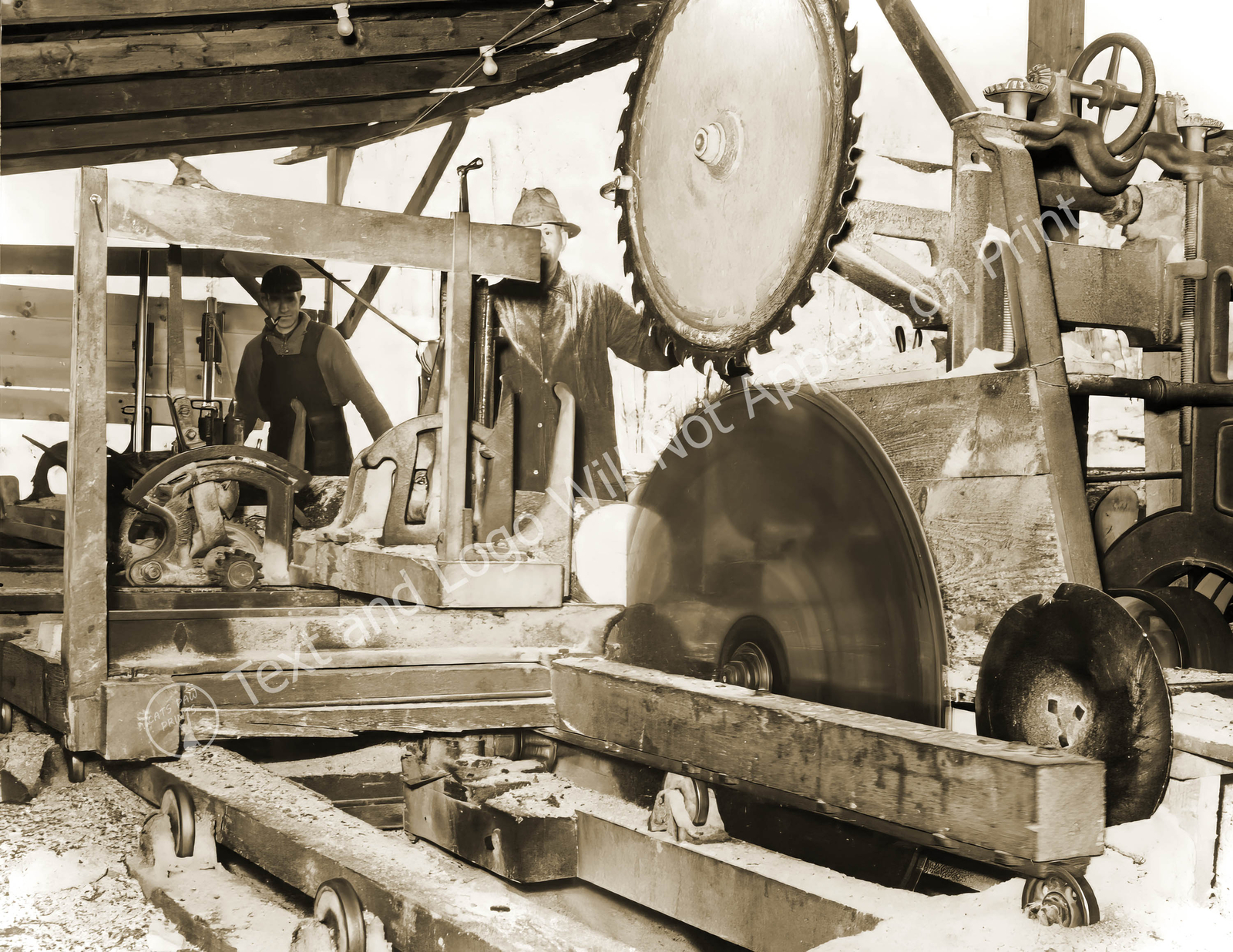 1942 Sawmill and Operators, Bow Mills, New Hampshire Vintage Old Photo ...