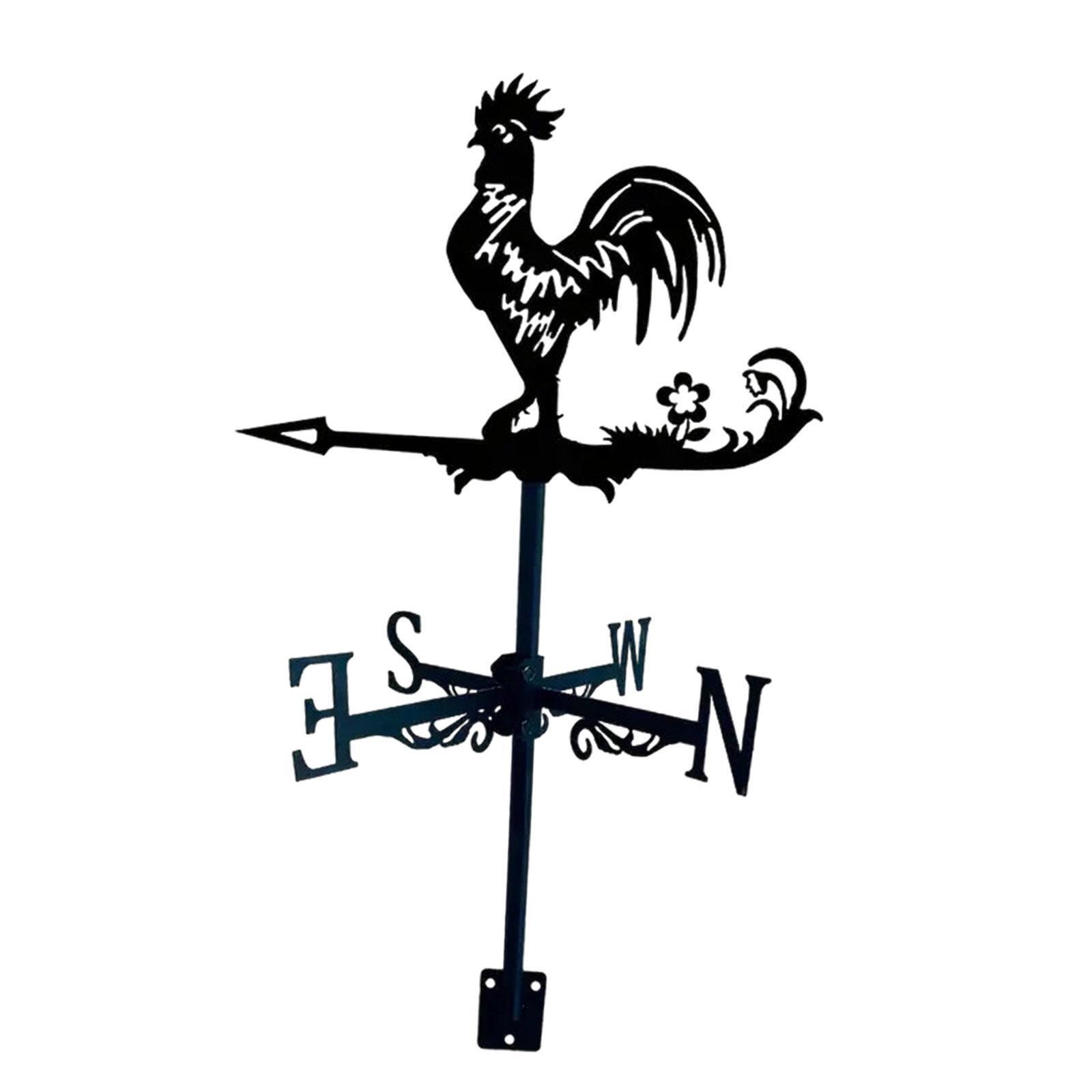 Rooster Weathervane Wind Direction Indicator Porch Cupola Metal Wind ...