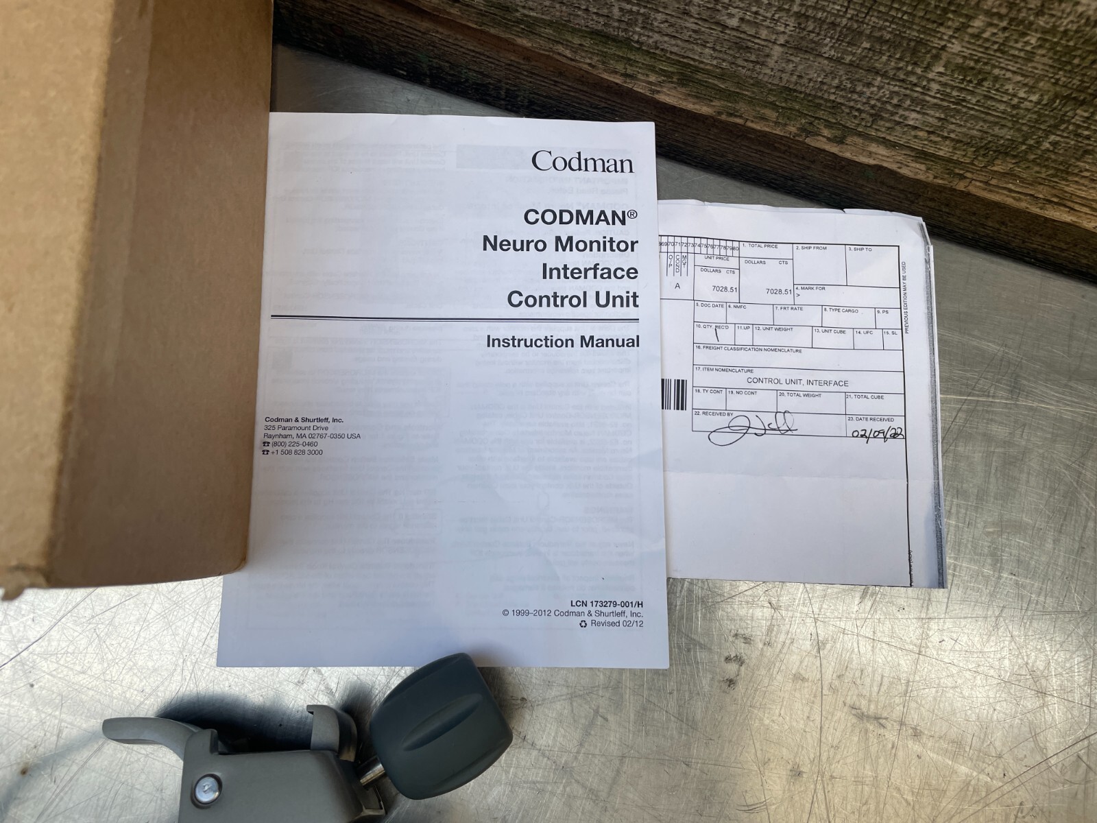 Codman Microsensor Interface Control Unit Neuro Monitor 82-6605SP w ...