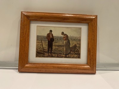Jean-Francois Millet THE ANGELUS FARMERS COUPLE PRAYING ART PRINT Wood ...