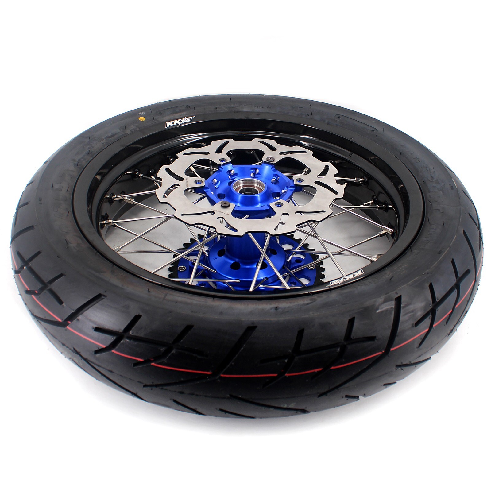 KKE 17'' Supermoto Wheels Rims Tire Fit Yamaha WR250F 2001-2019 WR450F ...