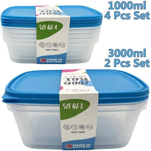 Wham Food Storage Plastic Kitchen Tub Airtight Lunch Box Containers ...
