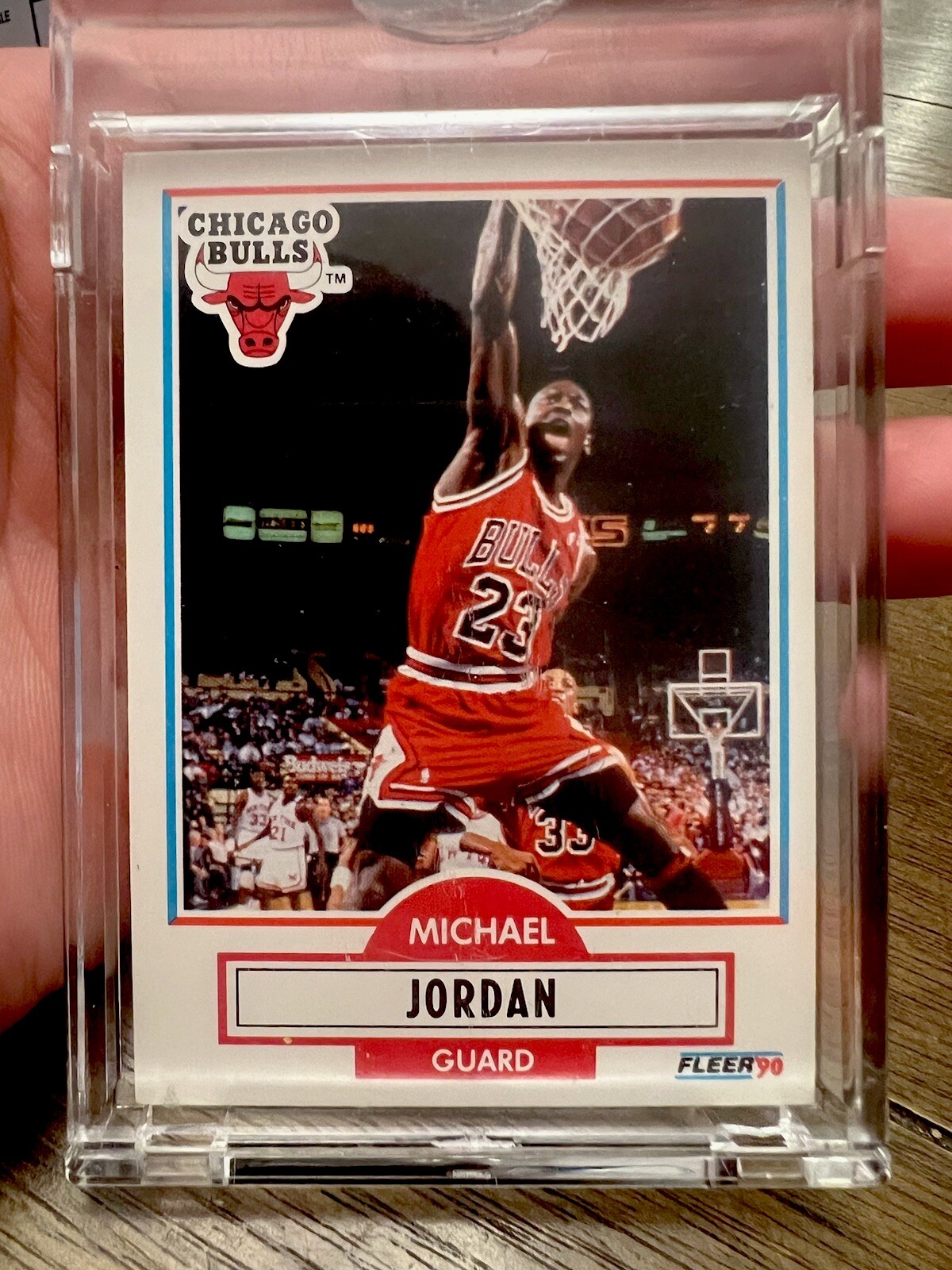 1990 Fleer Rare Michael Jordan Yellow Dot Print Error Basketball Card ...