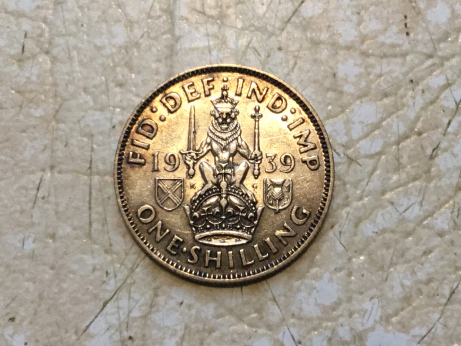 WW2 1939 UK 1 Shilling Coin Great Britain Silver World War Two coin ...