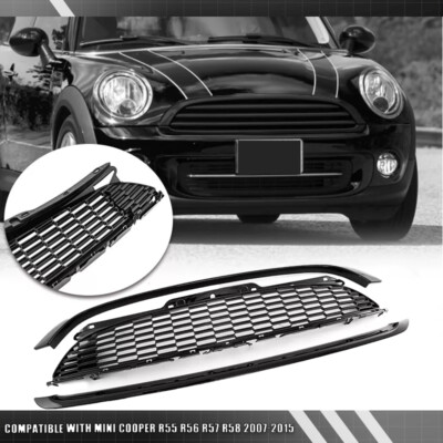 New For Mini Cooper JCW R55 R56 R57 R58 R59 2007-15 Front Grill Grille ...