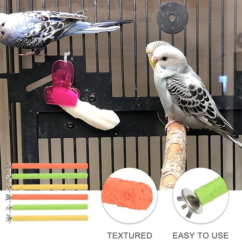 BESTonZON Bird Claw Grinding Rod 6 Pieces 10 Inch Wooden Paw Grinding ...