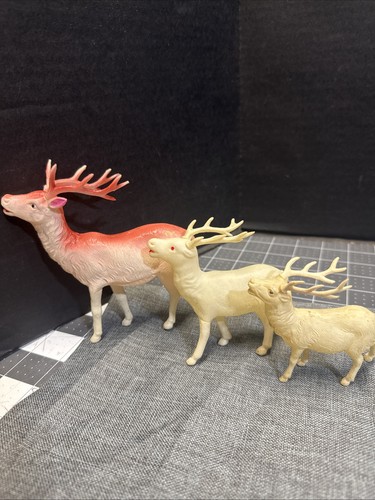 Lot Of 3 Vintage Celluloid ReinDeer | eBay