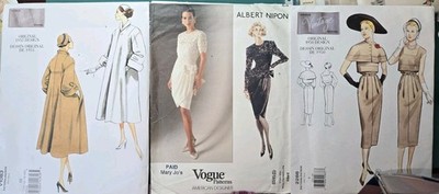 THREE Vogue patterns, 2 Design Originals 1083 & 2288, ONE Albert Nipon ...