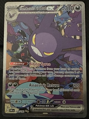 Team Rocket's Crobat Ex 234/182 Destined Rivals SIR In Hand Pre Release ...