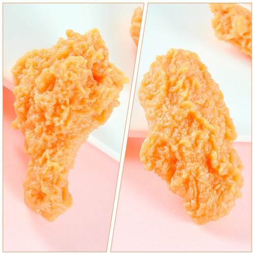 3 Pcs Realistic Roasted Chicken Wing Artificial Fried Fake Decor | eBay UK