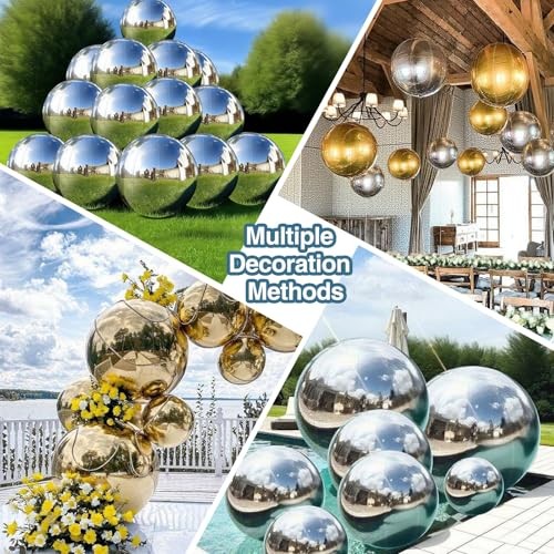 Inflatable Mirror Ball Big Shinny Balls Reusable Large PVC 1Pcs 47.2in ...