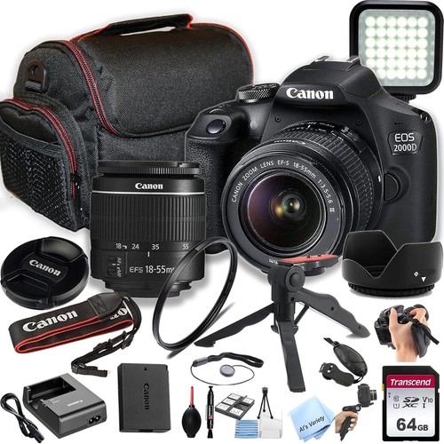 Canon EOS 2000D / Rebel T7 DSLR Camera Bundle-Open/unused-Free Shipping ...