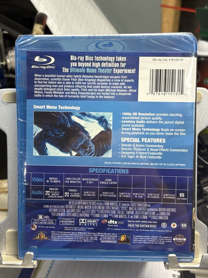 Species NEW Blu-ray Natasha Henstridge Michael Madsen Alfred Molina ...