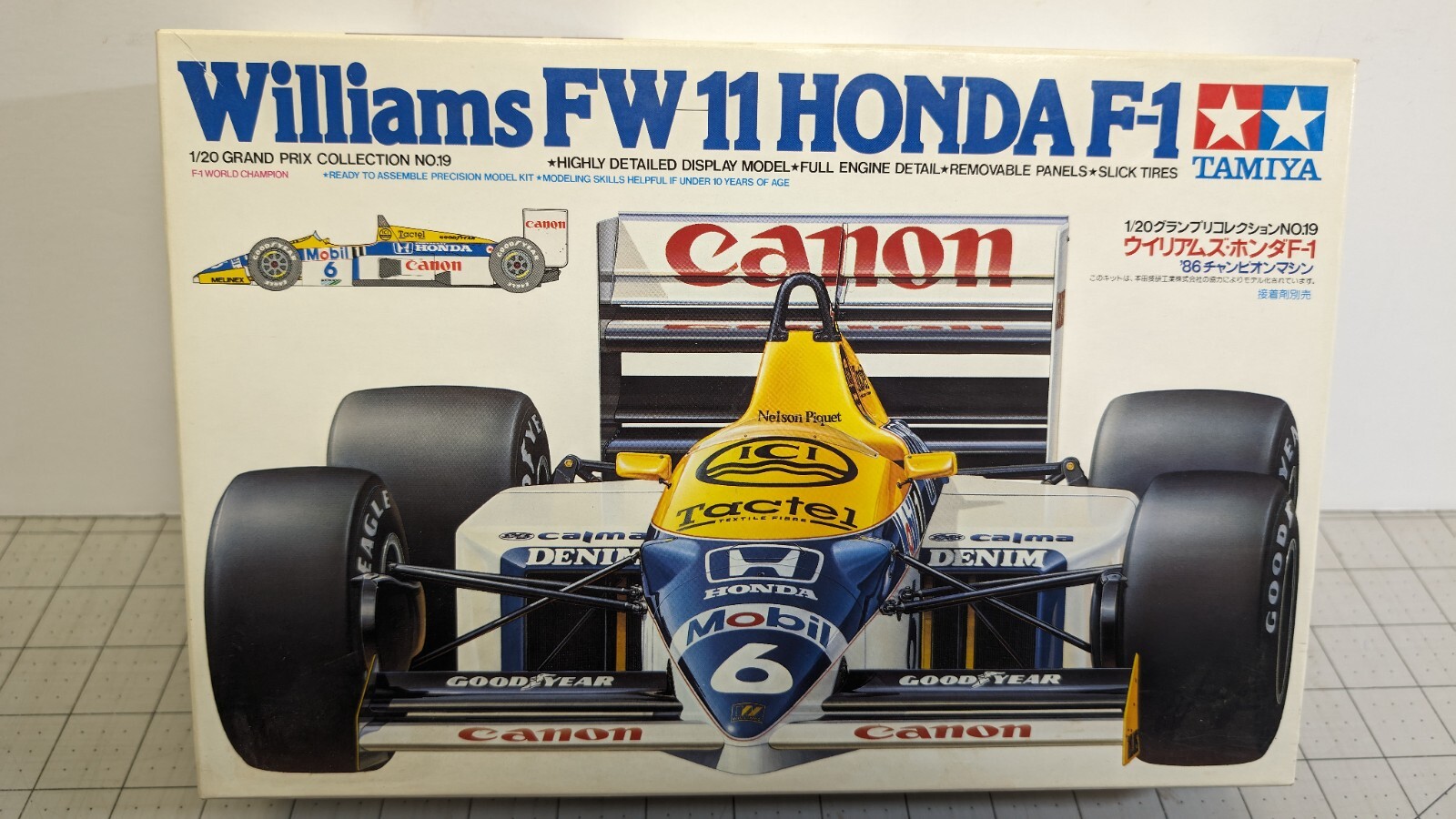 Tamiya Williams FW11 Honda F-1 1986 model kit No. 20019 - complete ...