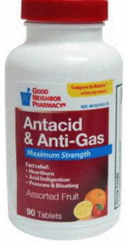 GNP Antacid and Anti-gas MAXIMUM Strength Heartburn Acid Indigestion 90 ...