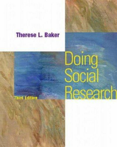 Doing Social Research by Therese L. Baker (1998, Hardcover, Revised ...