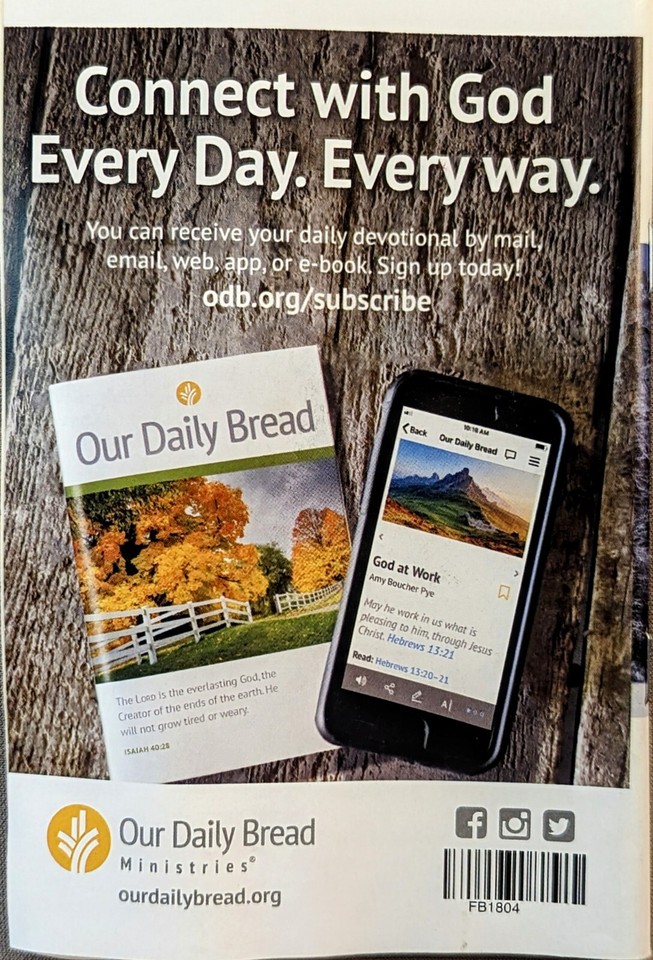 Our Daily Bread Devotional Dec Jan Feb 2018-2019 USA VTG RARE HTF | eBay