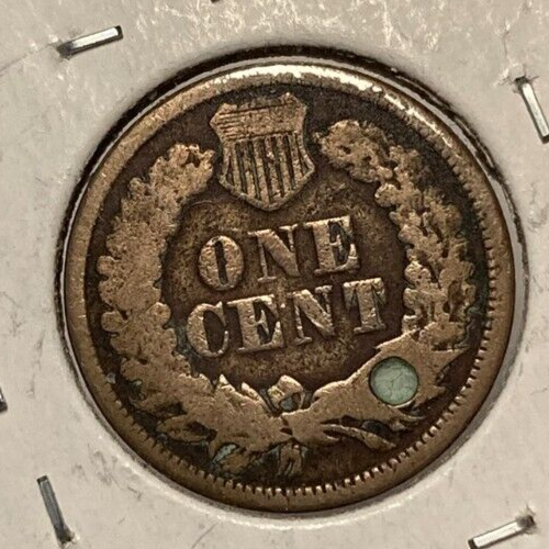 1863 Indian Head Cent Penny With Hole 1273 | eBay